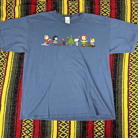 Gildan | Shirts | Y2k Charlie Brown Christmas Blue T Shirt Size Xl ...